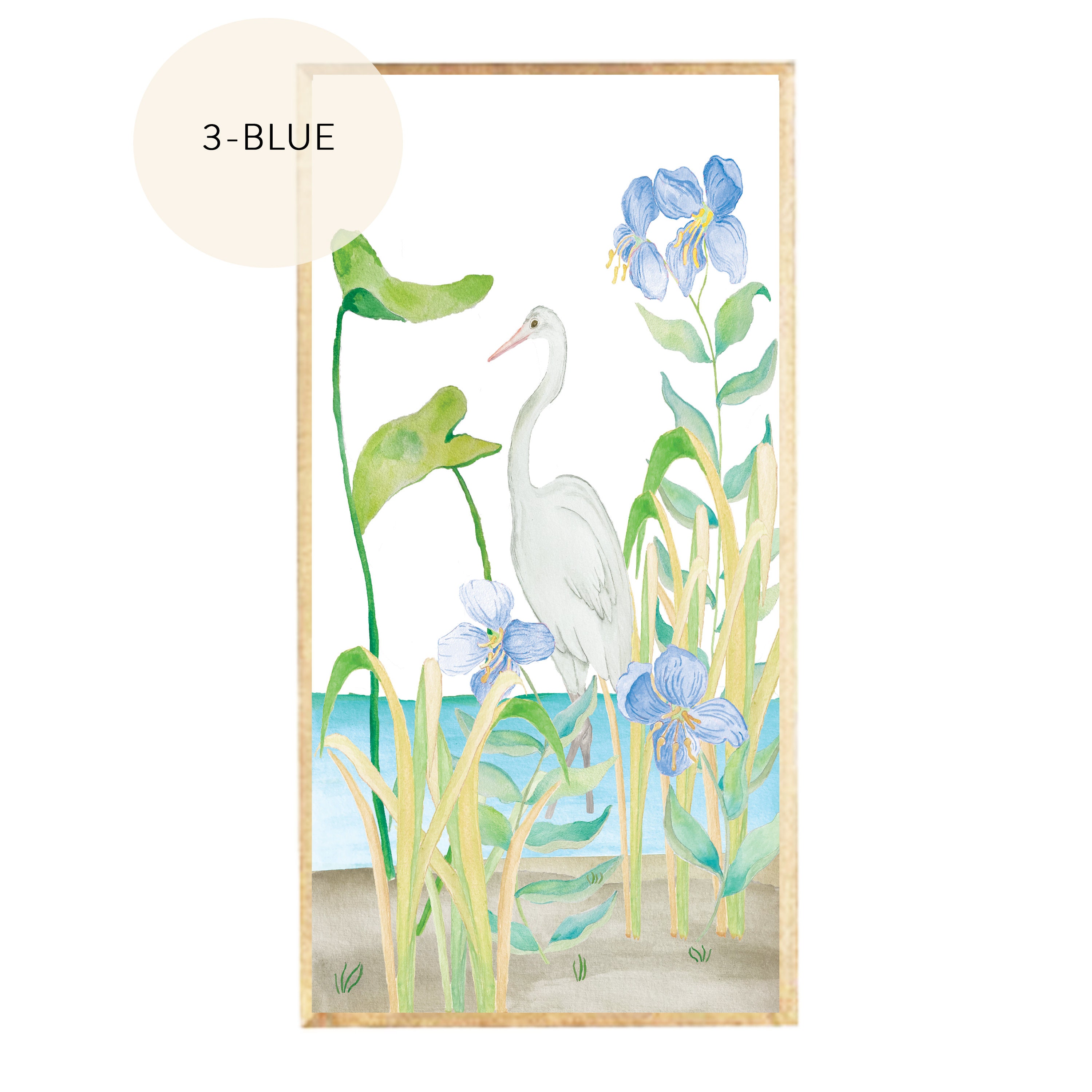 Choose Your Color Original White Egret Print | Watercolor Botanical ...