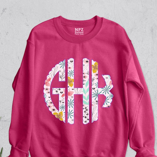 Monogram Sweatshirt - Etsy