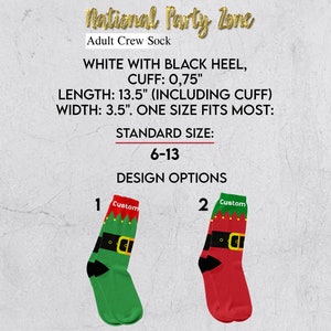 Elf Socks, Christmas Elf Socks, Festive Socks, 2023 Custom Christmas ...