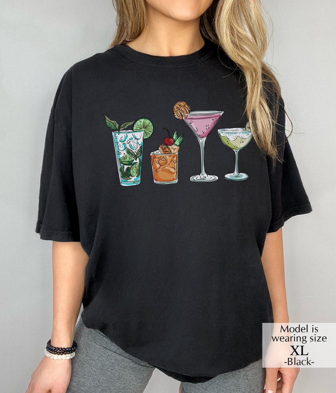Cocktails T-shirt, Comfort Color Cocktail Shirt, Drinking Alcohol Shirt ...