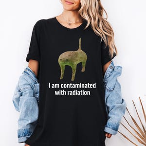 I Am Contaminated Funny Cat Meme Unisex Heavy Cotton Tee, Ironic Shirt ...