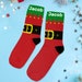 Elf Socks, Christmas Elf Socks, Festive Socks, 2023 Custom Christmas ...