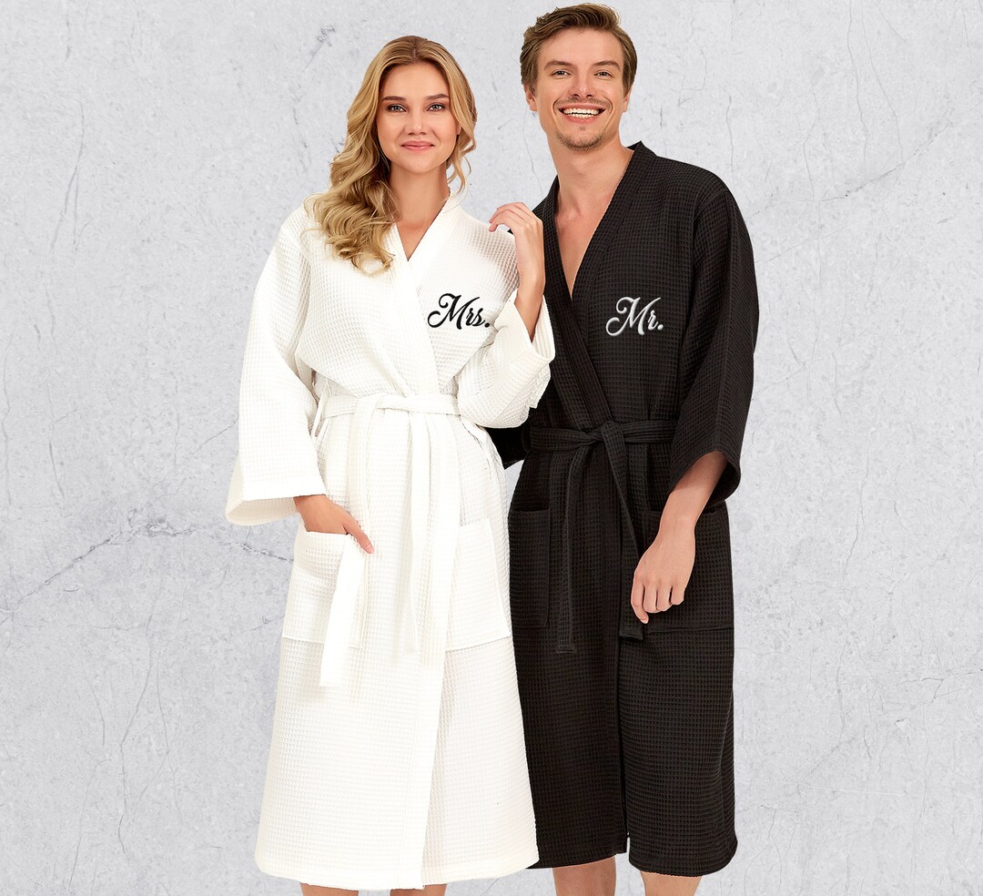 Personalized Couple Kimono Robes, Wedding Honeymoon Gift, Custom Couple ...