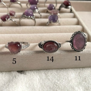 Purple Lepidolite Ring , Purple Mica , Healing Crystal Ring , Healing Energy , Balancing Energy ...