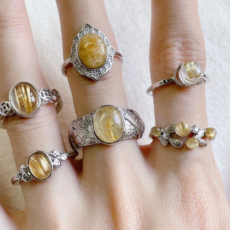 Healing Crystals Ring - Etsy