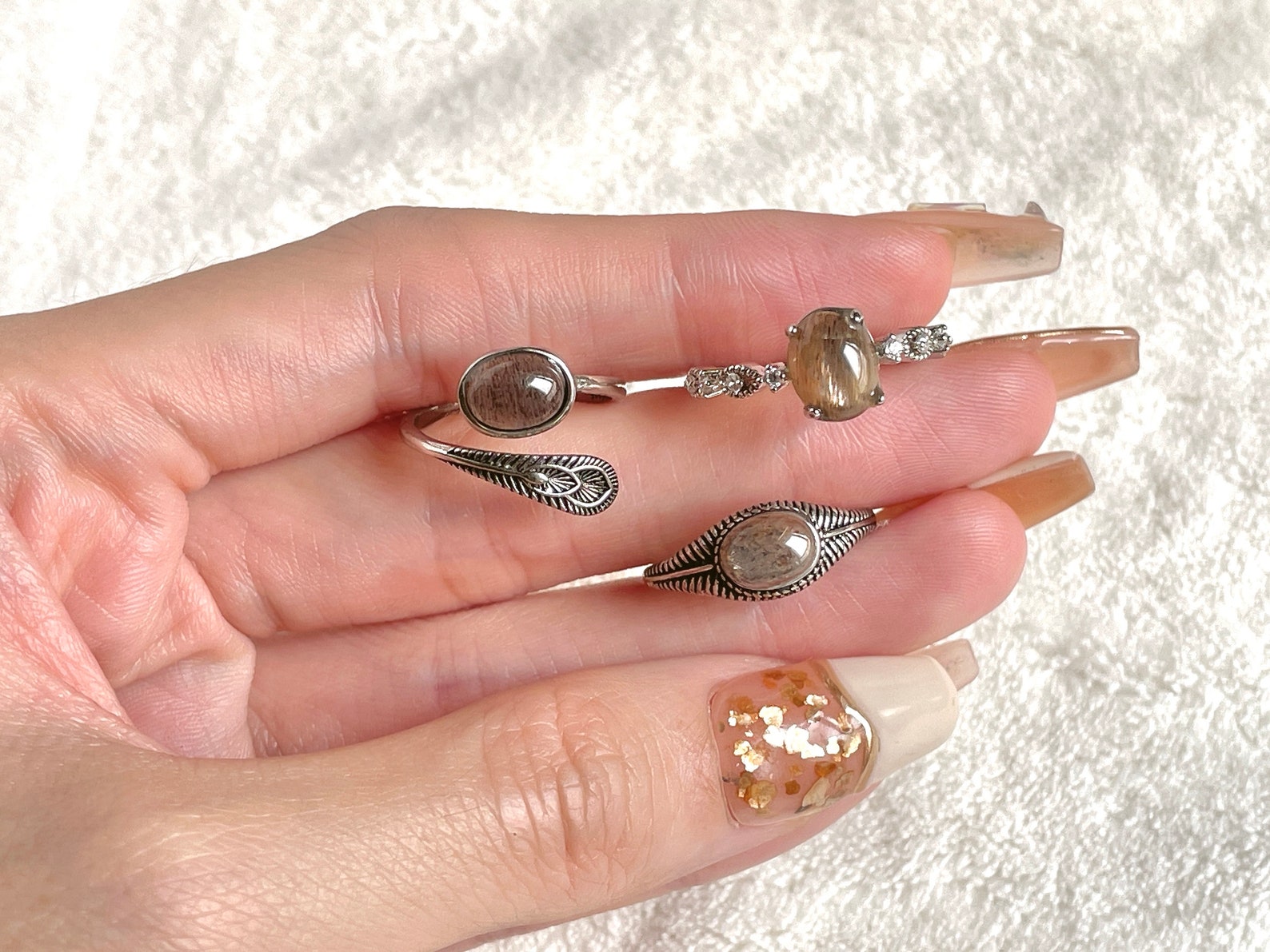 Elestial Quartz Ring, Adjustable Skeletal Crystal - Etsy