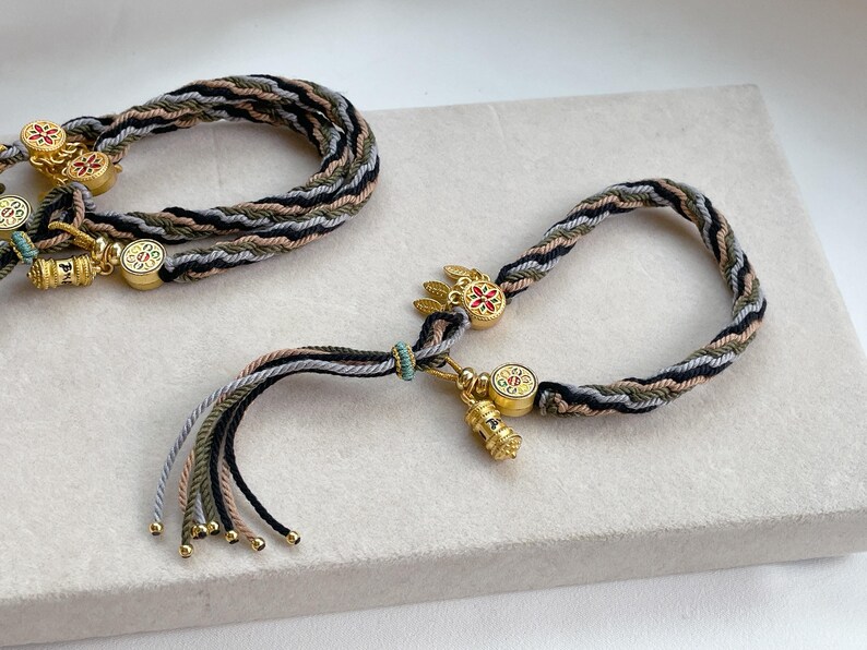 Adjustable Braided Woven Yoga Meditation Bracelet, Boho Bracelet ...