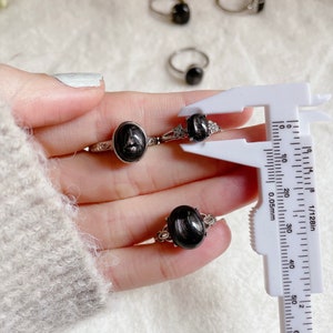 Hypersthene Ring Hypersthene Crystal Rings Black Crystal - Etsy