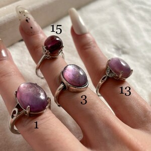 Purple Lepidolite Ring , Purple Mica , Healing Crystal Ring , Healing Energy , Balancing Energy ...