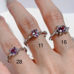 Adjustable Amethyst Ring, Silver Plated, February Birthstone - Etsy