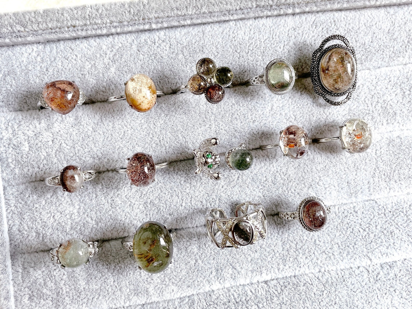 Lodolite Rings Garden Quartz Ring Healing Crystal Rings - Etsy