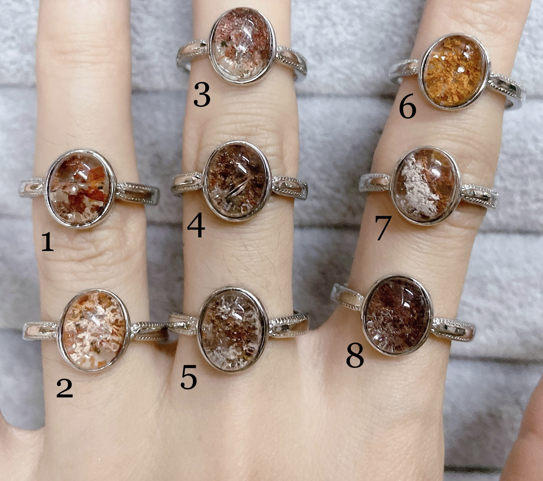 Lodolite Garden Quartz Ring Healing Crystal Rings Garden - Etsy