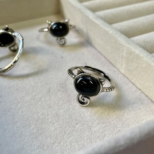 Hypersthene Ring, Hypersthene Crystal Rings , Black Crystal Ring ...