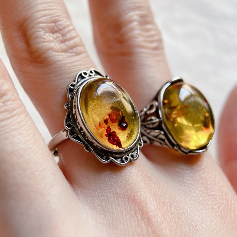 Baltic Amber Ring - Etsy