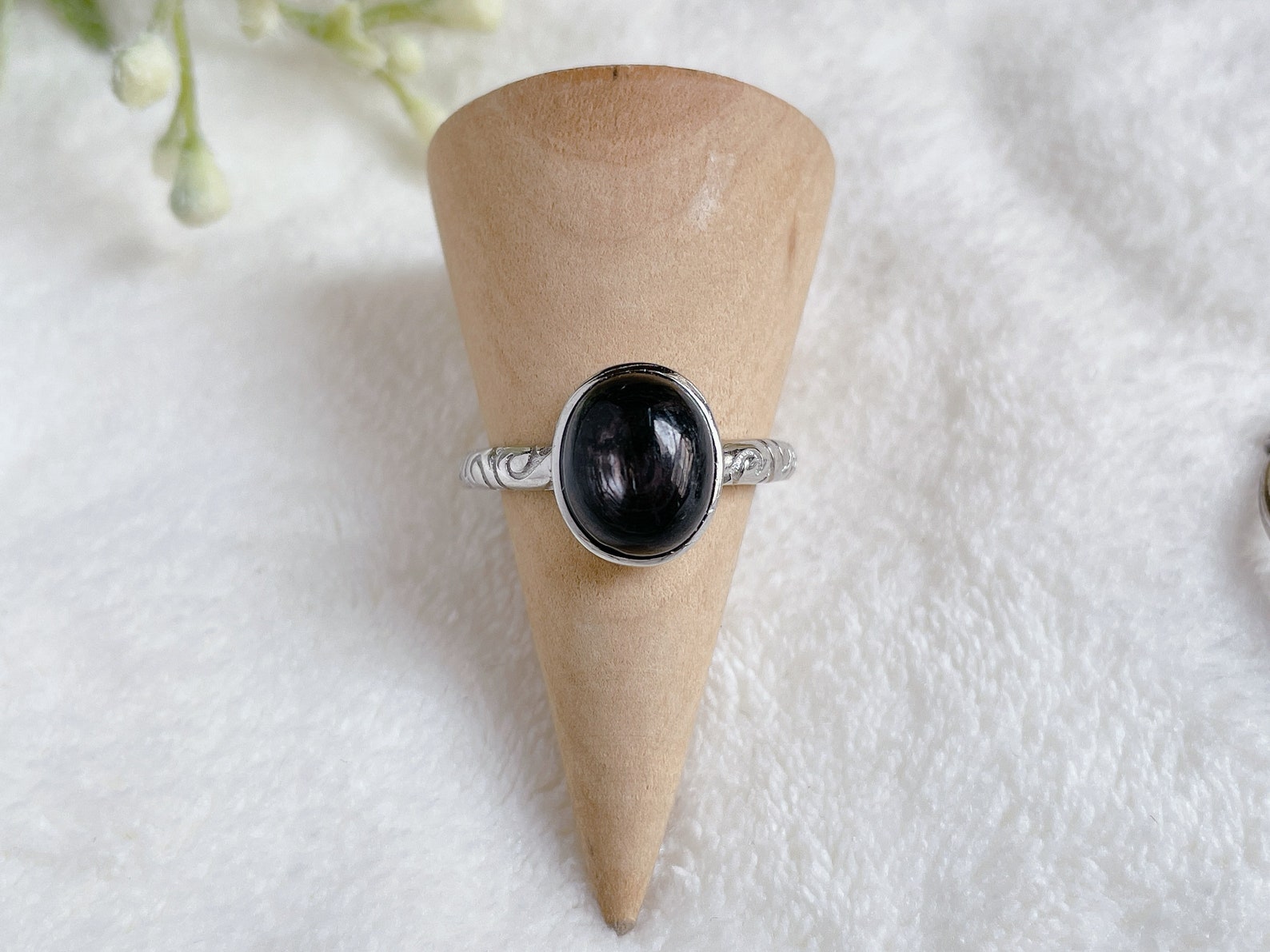 Hypersthene Ring Hypersthene Crystal Rings Black Crystal - Etsy