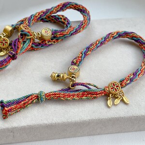 Adjustable Braided Woven Yoga Meditation Bracelet, Boho Bracelet ...