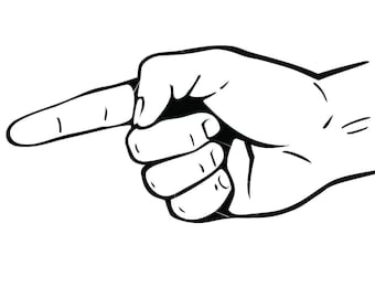 Rude Hand Sign - Etsy