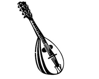 Musical Silhouette Mandolin Svg - Etsy
