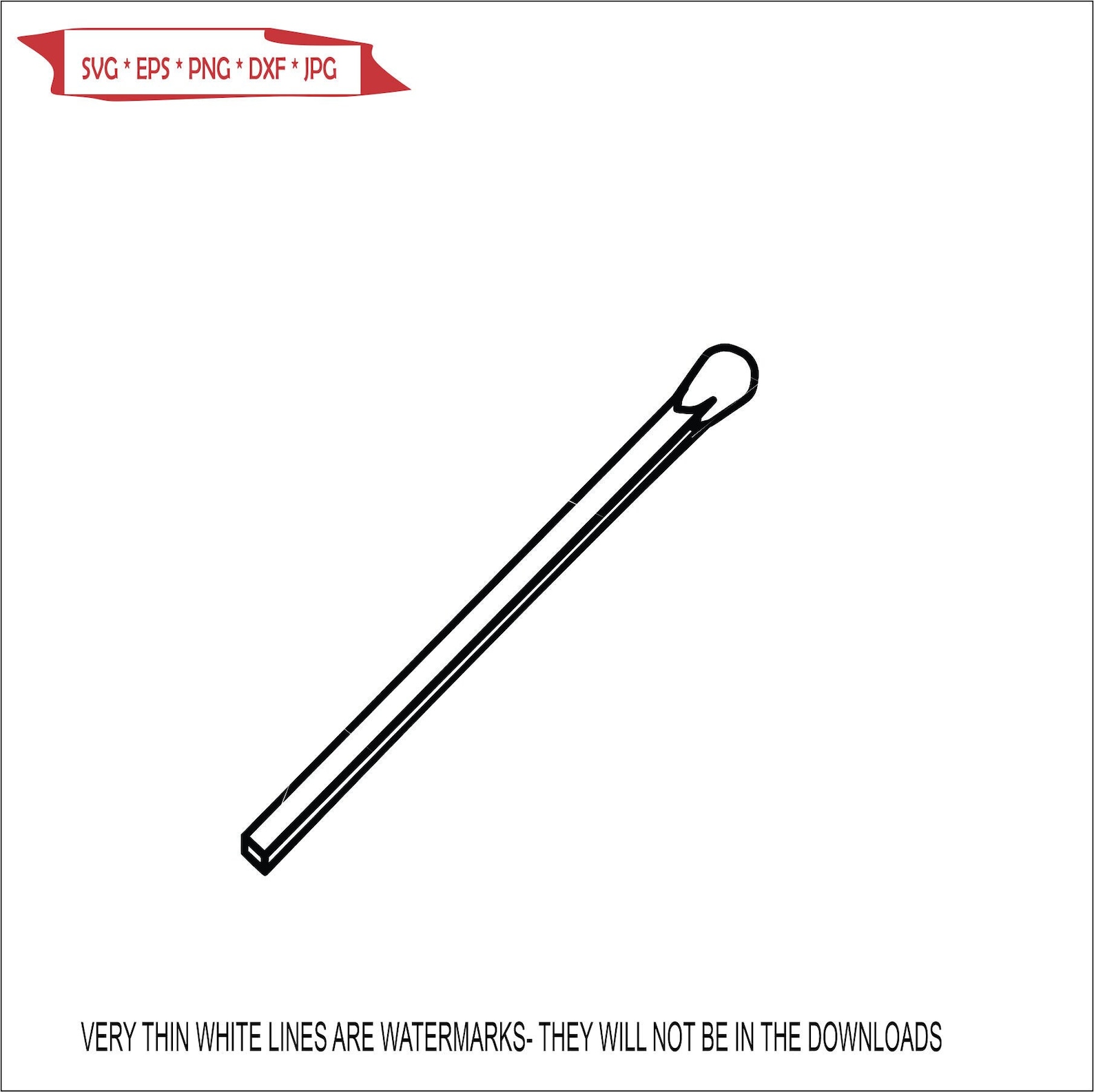Simple Single Matchstick Match Stick Fire Flame Tobacco Campfire Torch ...