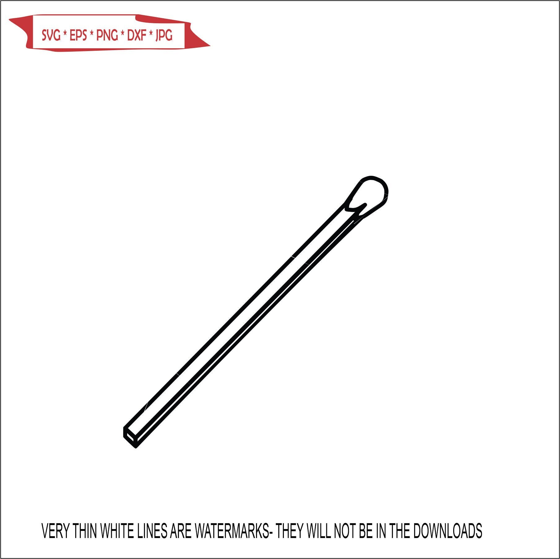 Simple Single Matchstick Match Stick Fire Flame Tobacco Campfire Torch ...