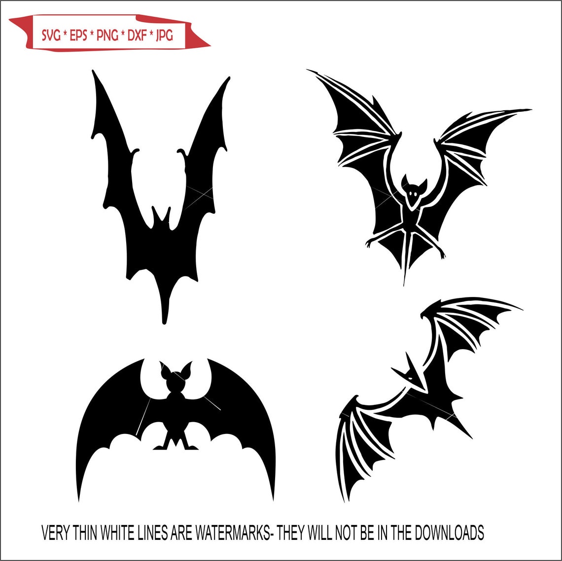 4 Bats Group Vampire Wing Bird Cave Hibernate Flying Mammals Animal ...