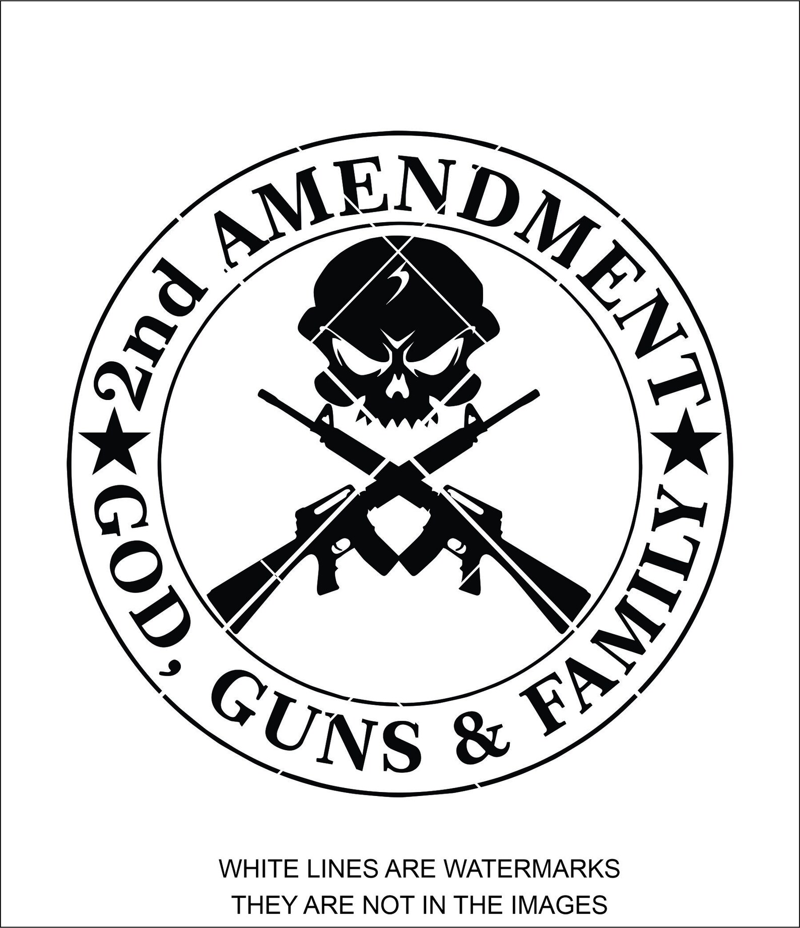 2nd Amendment God Guns Family Rifle Skull USA Gun Firearm - Etsy
