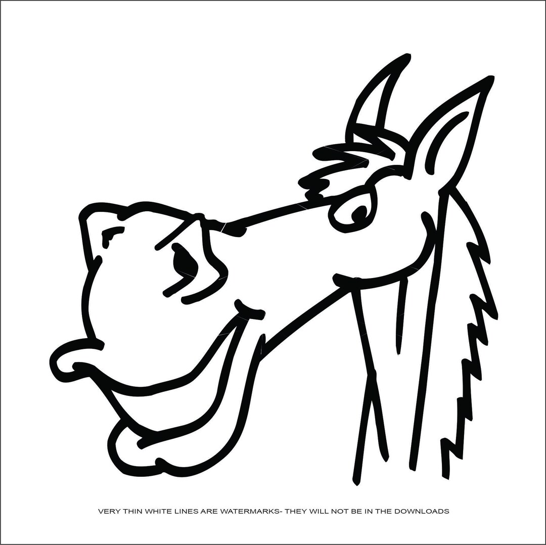 Funny Head MULE Donkey Burro Jackass Cartoon * Horse Jack Jenny * Cut ...