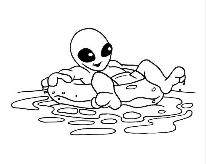 Alien Swimmer Float Martians UFO Swim Extraterrestrial - Etsy