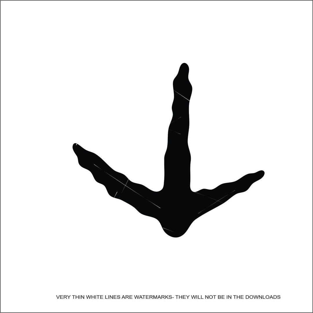 Simple Turkey Track Foot Paw Print Simple Bird Farm Hunting Game ...