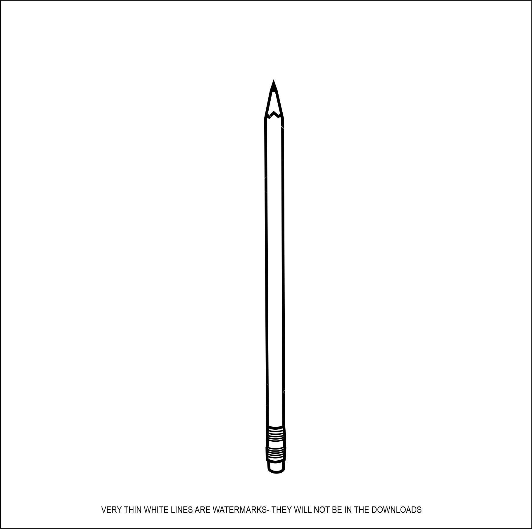 Simple Classic Pencil Office Supply Business School Classroom ...