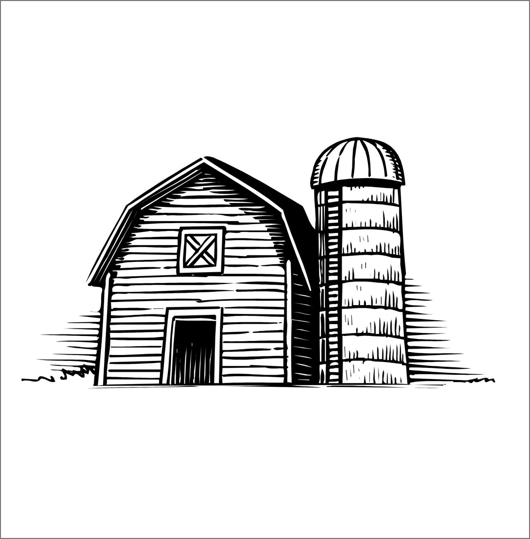 Country Barn Silo Farm Horses Stable Ranch * SVG * Cricut Cut Sign ...
