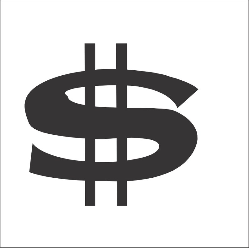 Dollar Sign Symbol Units Currencies Shopping Money Bank Silhouette ...