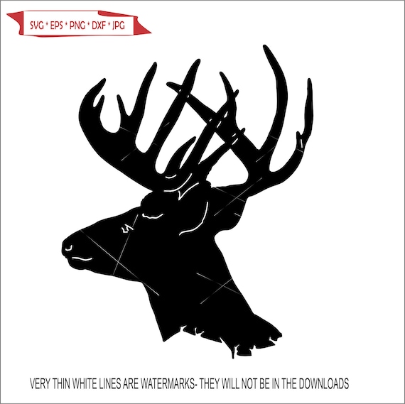 Corna Di Cervo Clipart In Bianco E Nero