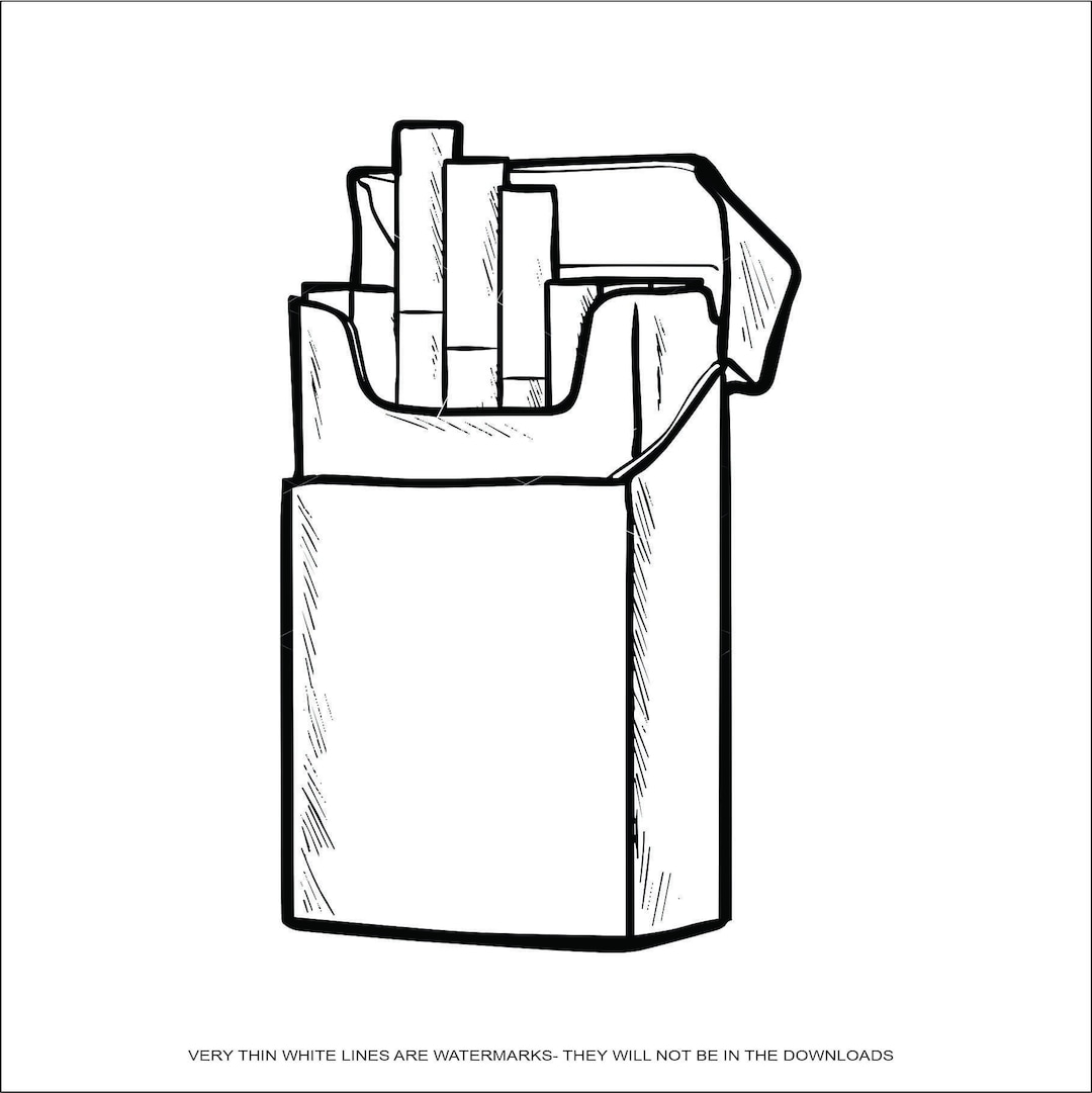 Cigarette Pack Tobacco Rectangular Container Addiction Habit Nicotine ...