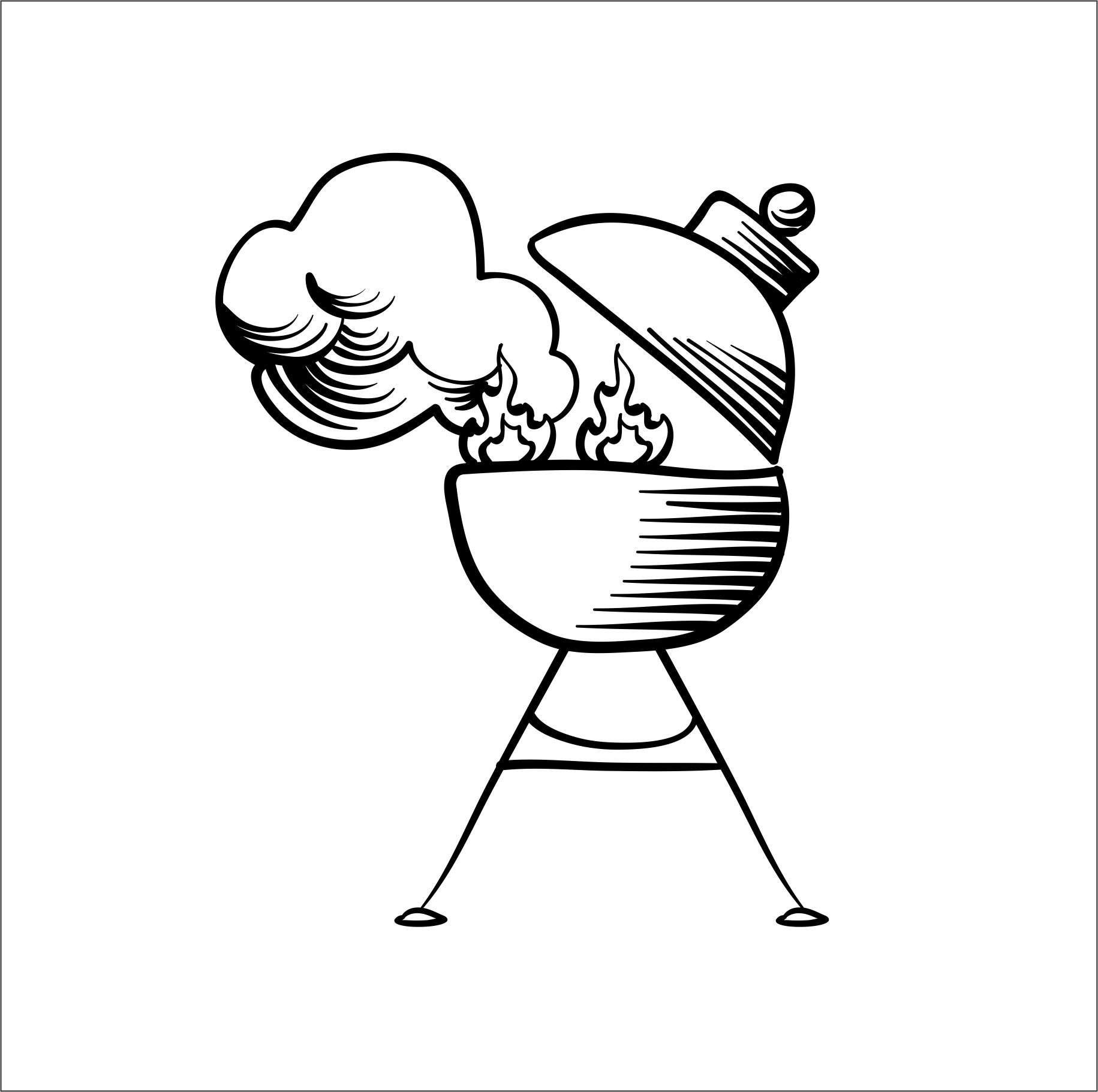 Cookout Clipart Black And White