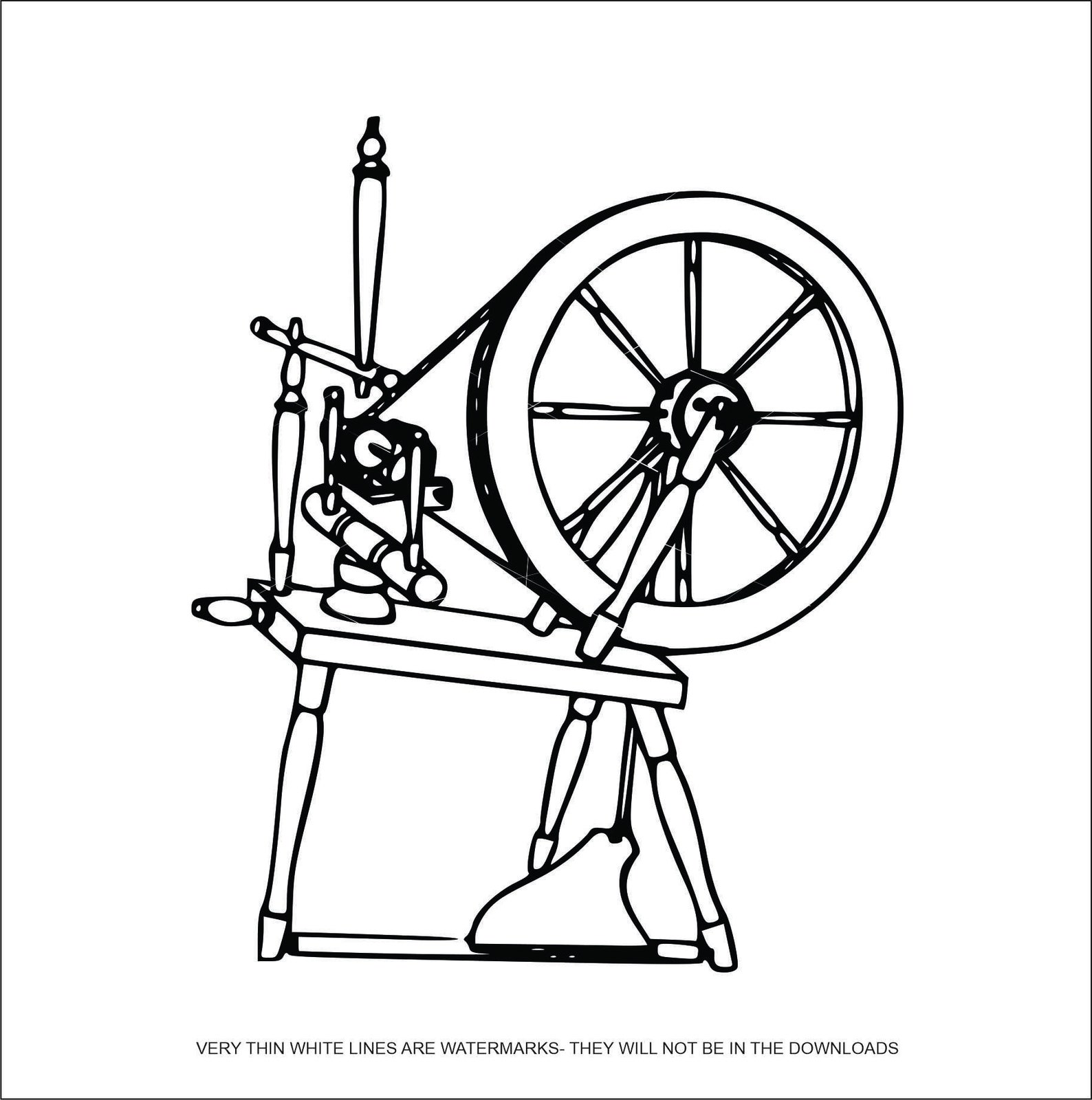 Spinning Wheel Charkha Thread Yarn From Fibers String Sewing Weaving ...