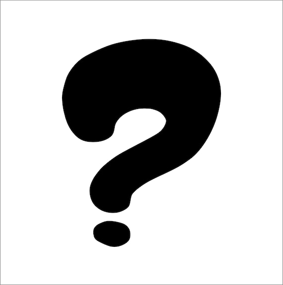 Question Mark Punctuation Ask Unknown Data End Grammar Query | Etsy