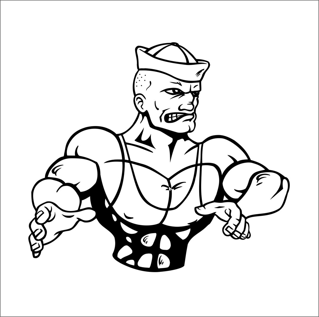Sailor Upper Body Mean Face Muscles Looks Ready Navy Military * Cut ...