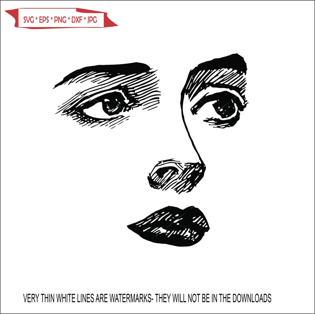 Face Eyes Lips Nose Lady Facial Human Expression Worried Concern ...