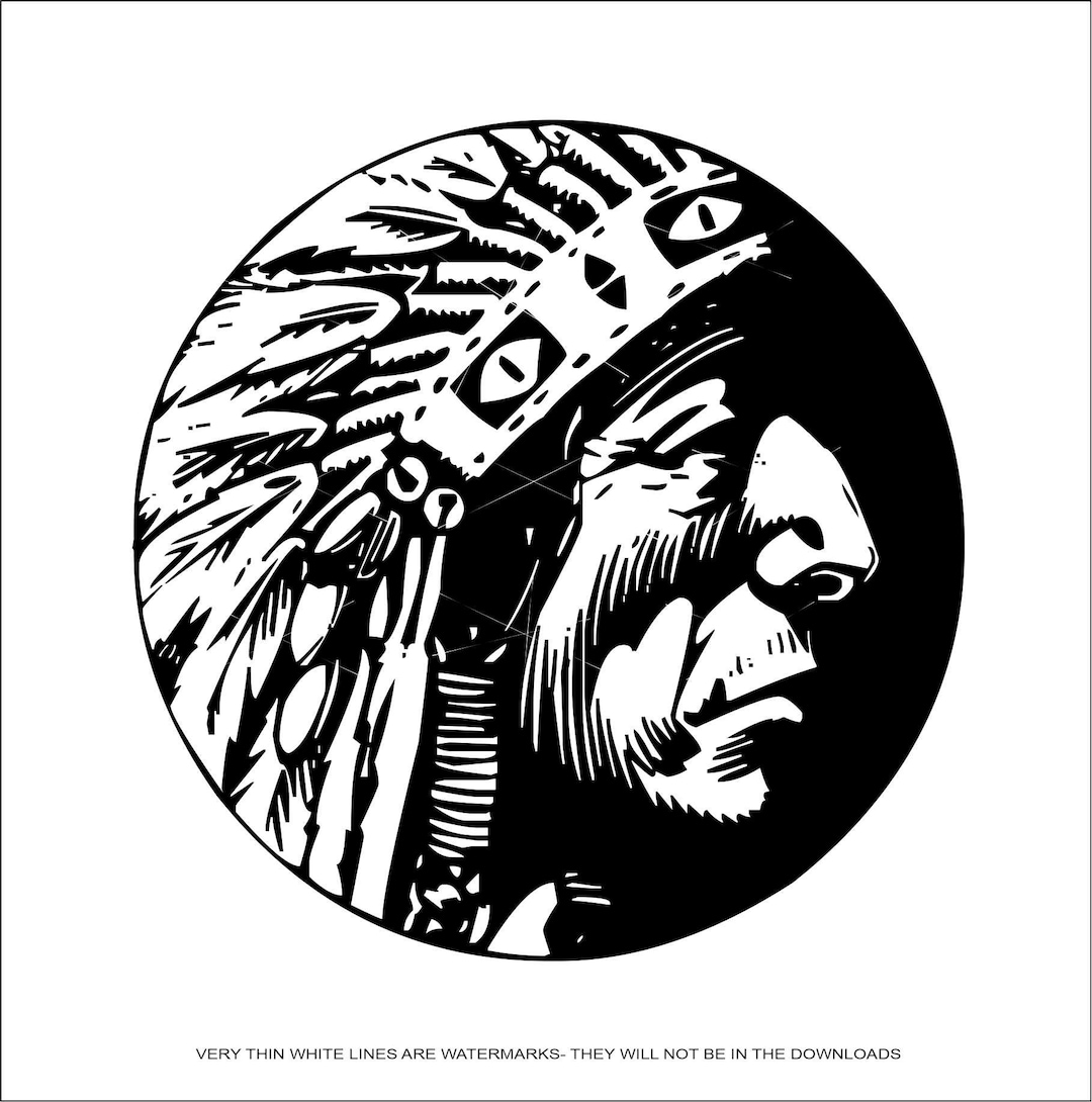 Circle Photo Indian Face Head Native American First American Culture ...