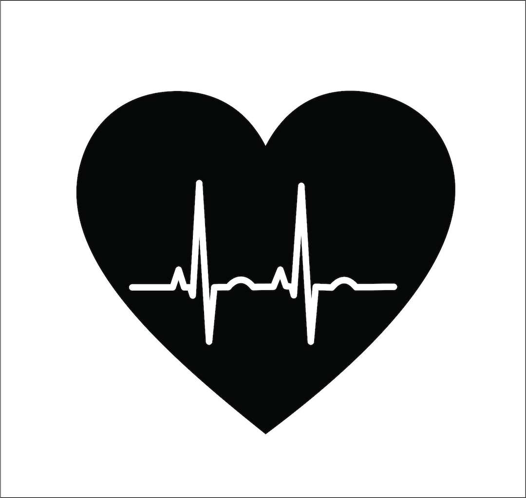 Heart With Heart Rate Symbol Pulse Heart Beat - Heartbeat * Clipart ...