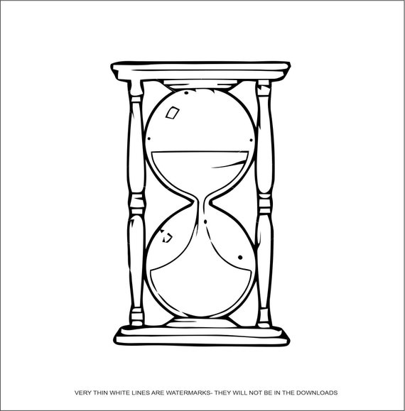 Grim Reaper Hourglass Waiting Last Grain of Sand to Fall | Etsy