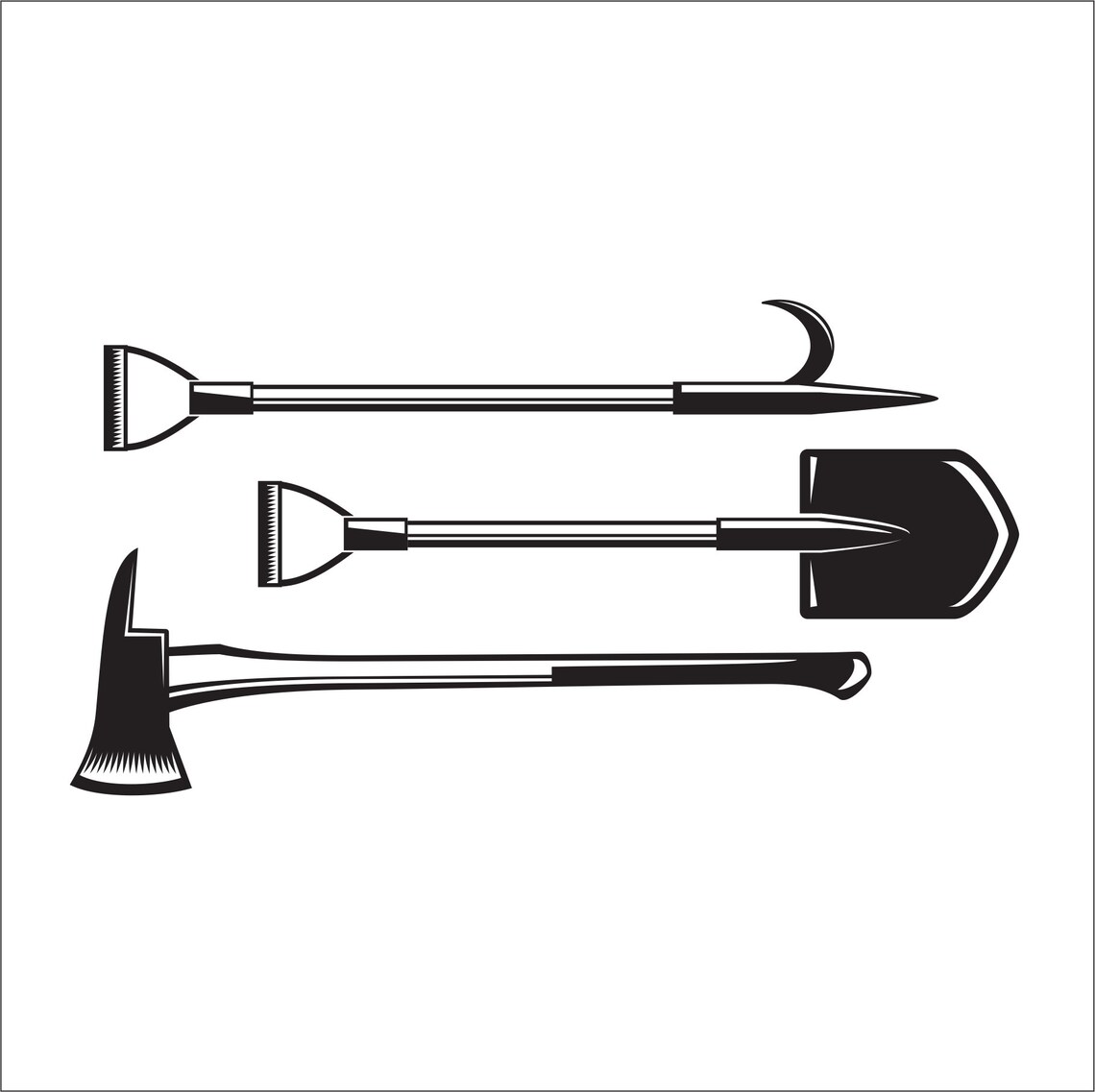 Firefighter 3 Tools Shovel Axe Pike Pole Rescue Fireman Put - Etsy