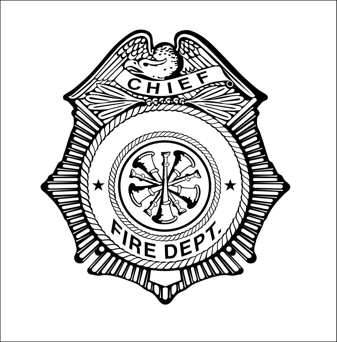 Fireman Badge Clipart Personalized Firefighter Maltese