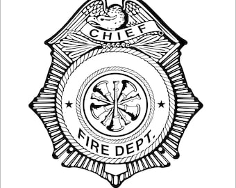 Fire Chief Badge - Etsy