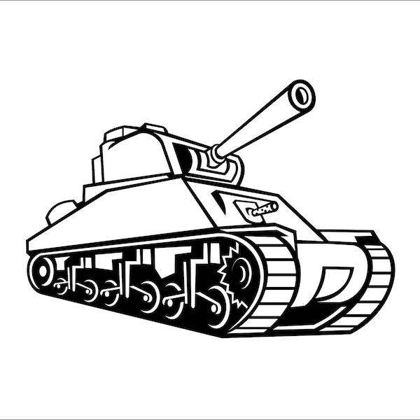 Sherman Tank Svg - Etsy