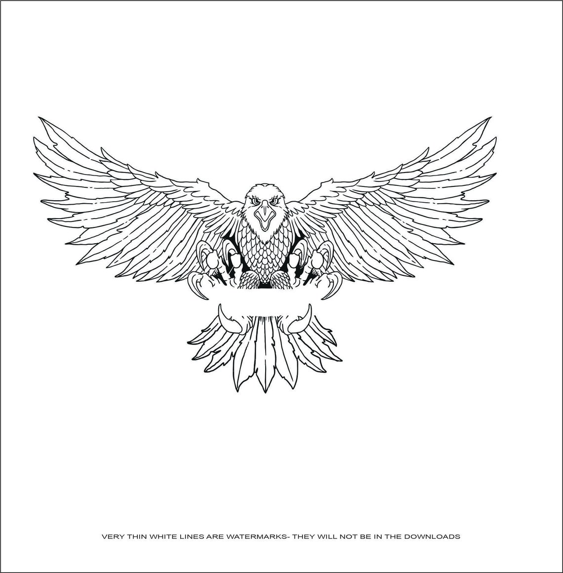 Bald Eagle Monogram Fly Wide Wing Claws United States American - Etsy