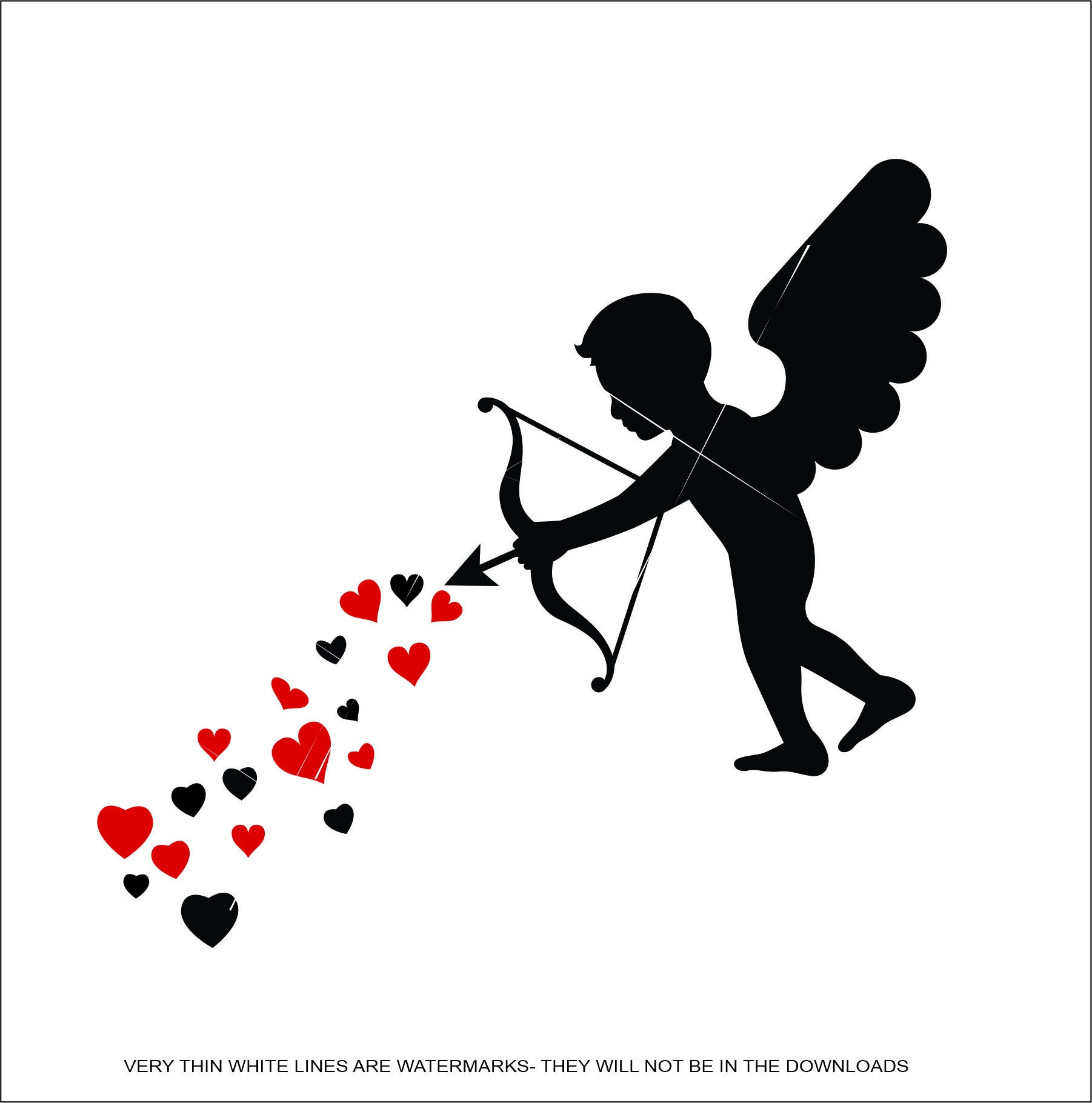 Cupid Hearts Person Struck by Arrow Immediately Falls N Love Valentine ...