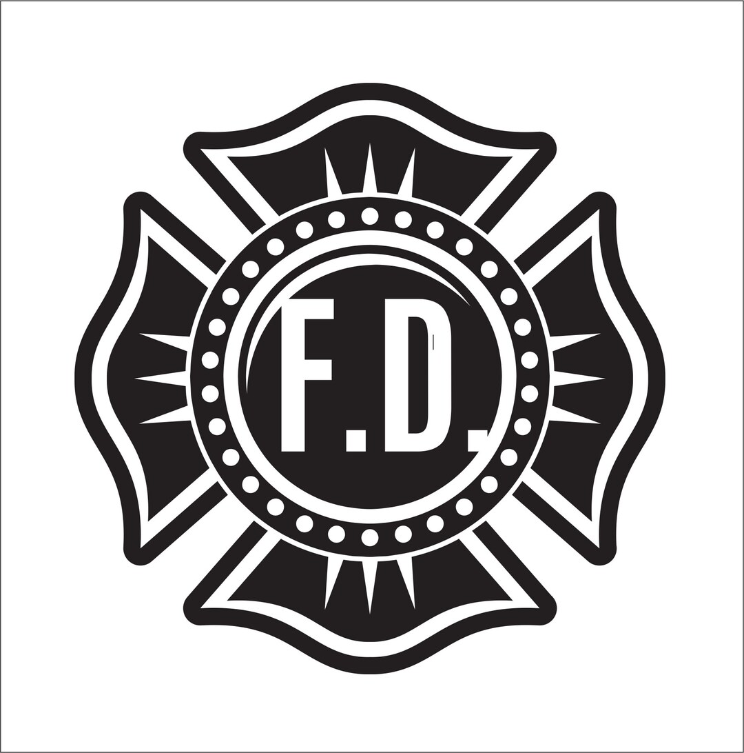 Fire Department Maltese Cross FD Firefighter Rescue Fireman Honor Hero ...