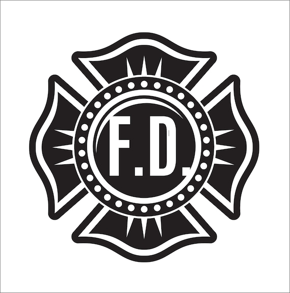 Fire Department Maltese Cross FD Firefighter Rescue Fireman | Etsy